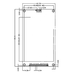 EBTOOLS 4in TFT LCD Display Module, ILI9488 Driver 14pin 480x320 HD SPI Serial Display Module, with a Memory Card Slot, 3.3V to 5V