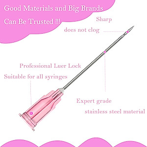 100Pack -18Ga 1.5inch(38mm) Dispensing Needles with Luer Lock,Individual Package of Injection Syringe Accessories ,Suitable for Refilling Liquid, Inks,Livestock and Industry