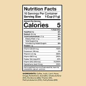 VitaCup Lightning Coffee Pods, Enhance Memory & Focus w/ 2X Caffeine,16CT | Focus Mushroom Coffee Pods, Boost Focus & Immunity w/Lions Mane, Chaga, B Vitamins, D3 16CT