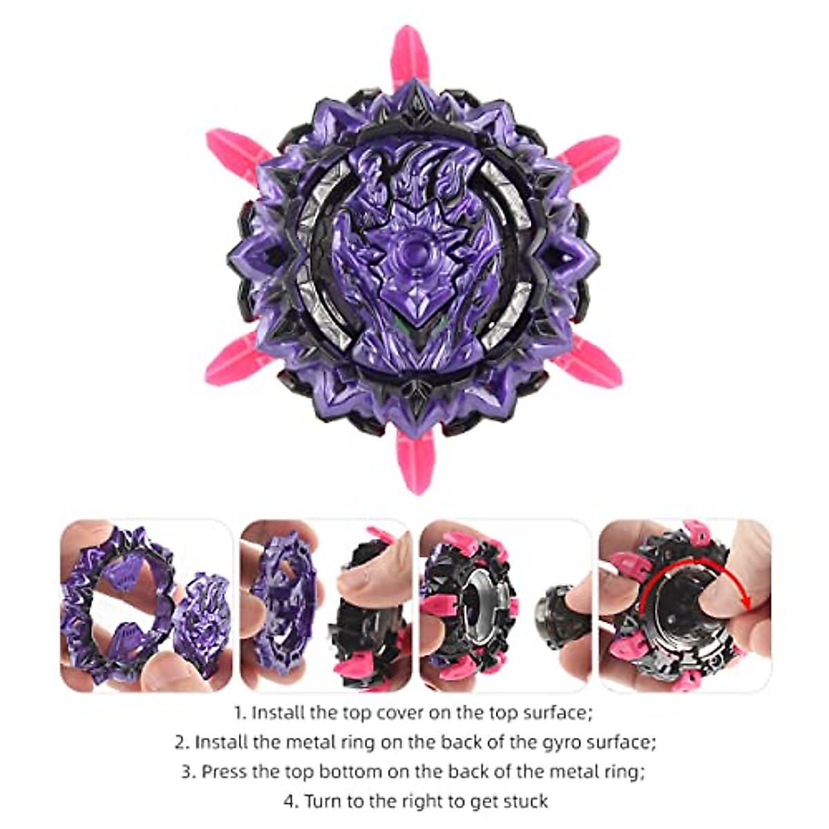 2-Piece Gyros(B-169 B-175) + 1-Piece Launcher Battle Bey Burst Set, Battling Tops, Stickers & Launchers Set, Boys Kids Birthday Party Idea