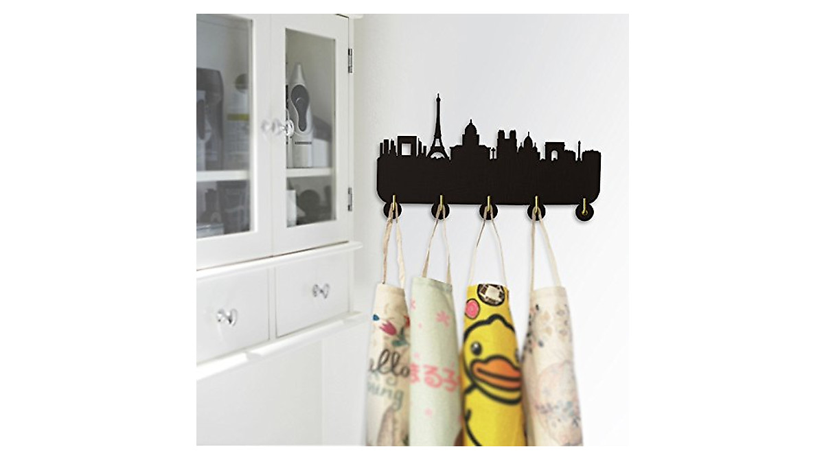 Paris Skyline Wall Hooks - Modern Decor for Home