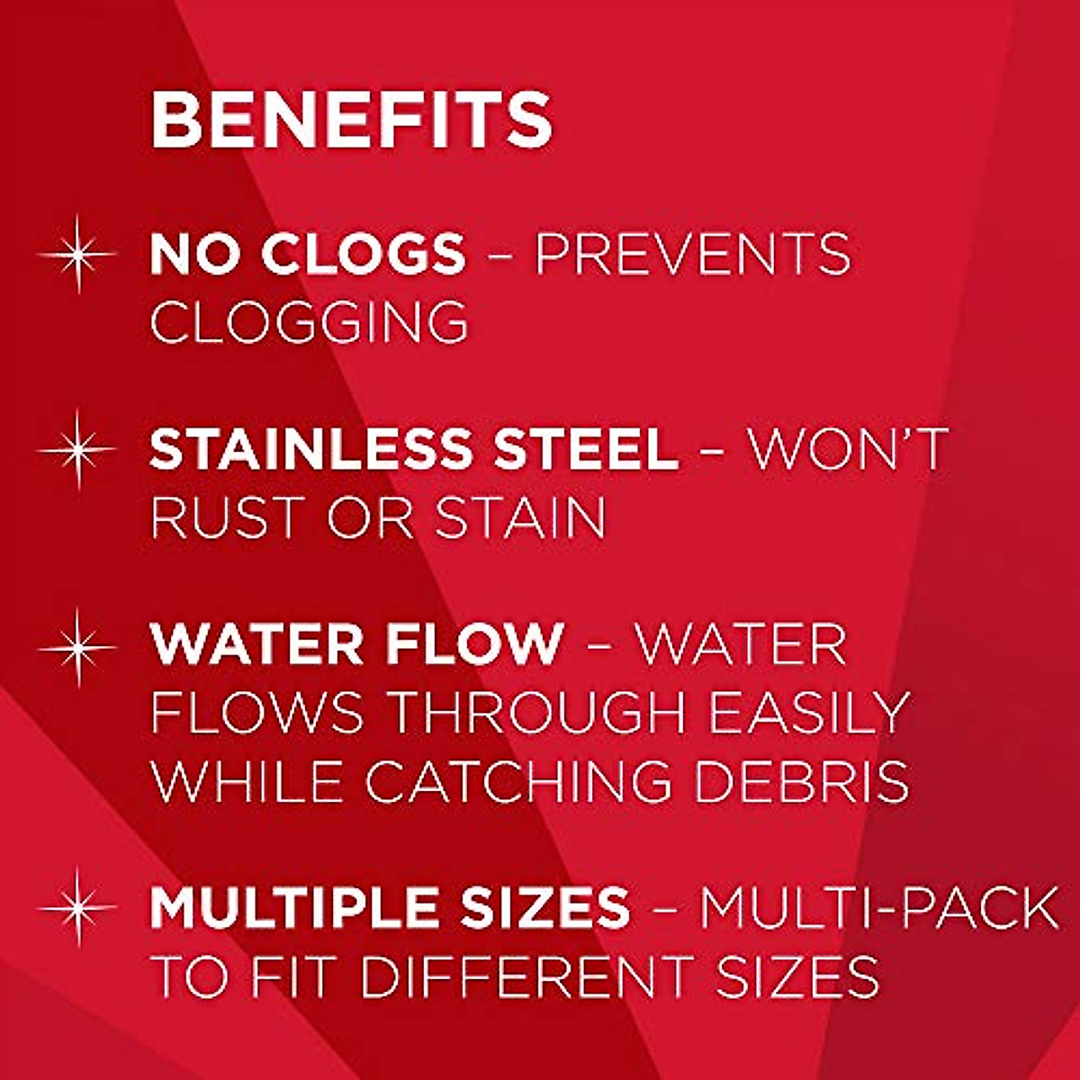 Magic Stainless Steel Sink Strainer - 3 Different Sizes Included - Drain Filter Strainer Basket - Fits Bath Shower Kitchen & Utility Drains