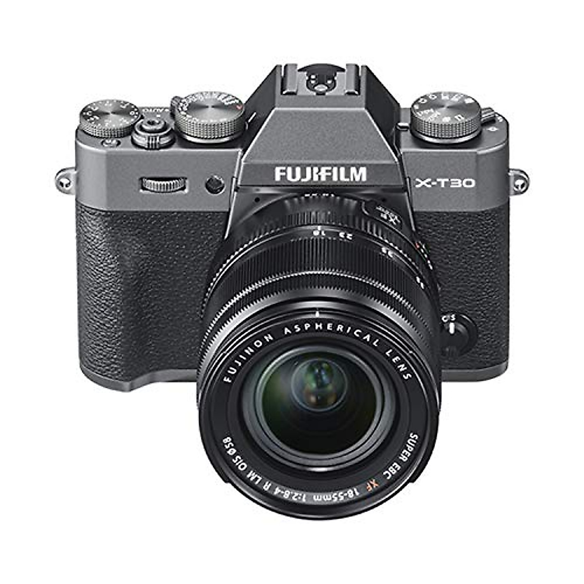 Fujifilm X-T30 Mirrorless Digital Camera w/XF18-55mm F2.8-4.0 R LM OIS Lens, Charcoal Silver