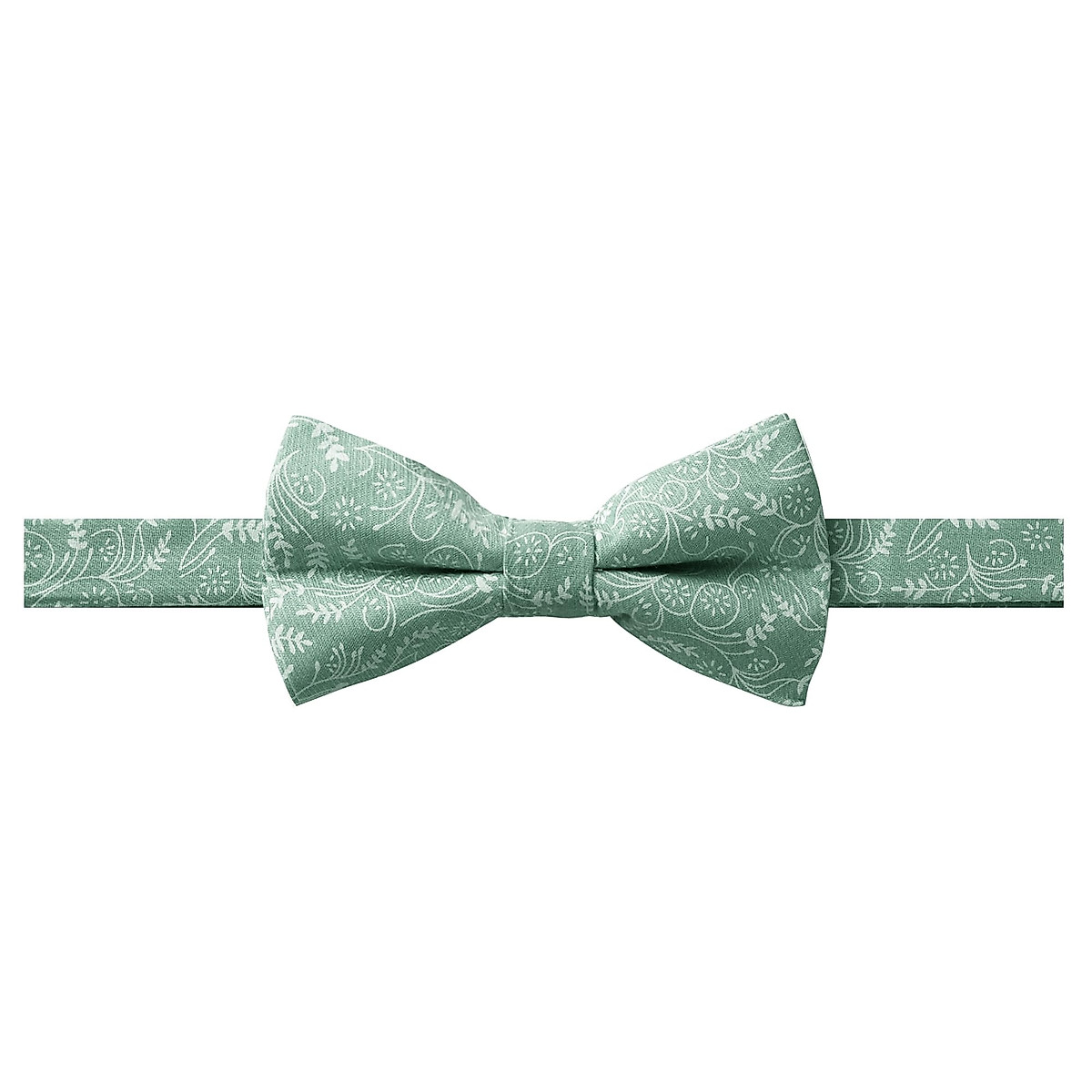 Jacob Alexander Men's Pre-tied Banded Adjustable Floral Bow Tie