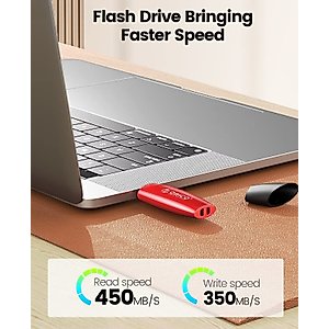ORICO 405 MB/s Flash Drive 128GB, Memory Stick USB3.2 Reading Thumb Drive with Keychain USB Flash Drive Metal USB Drive Data Storage Compatible with Computer/Laptop（UFSD）
