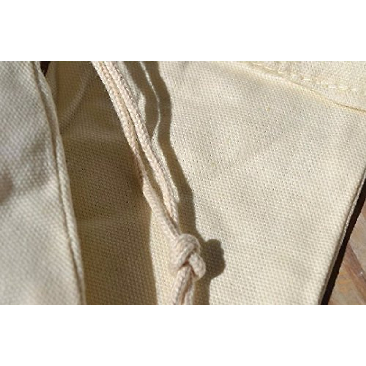 REUSABLE ECO FRIENDLY 3X5 INCHES COTTON CANVAS DOUBLE DRAWSTRING MUSLIN BAGS (Natural color) (200)