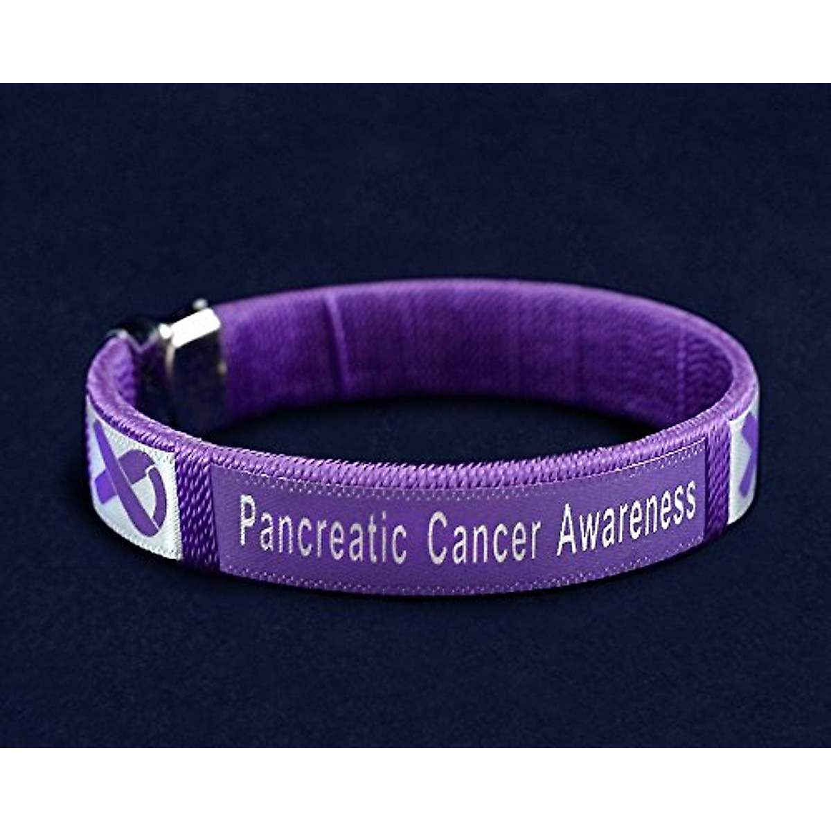 Fundraising For A Cause | Pancreatic Cancer Awareness Bangle Bracelet - Purple Ribbon Bangle for Pancreatic Cancer Awareness Events (1 Bracelet)