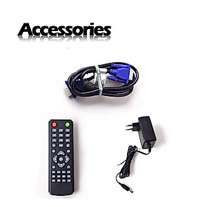 CCTV Monitor, 12 inch LCD Security Monitor HDMI VGA AV & BNC 4:3 HD Computer Monitor Display LCD Screen with 2 Built-in Speakers USB Drive Player for Home/Store Surveillance Camera STB PC