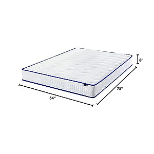 ZINUS 8 Inch Essential Innerspring Mattress, Full, Medium Firm Feel, CertiPUR-US Certified, Mattress in A Box