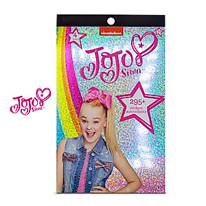 Jojo Siwa 4 Sheet Foil Cover Sticker Pad, Decorative, Collectible 200+ Stickers for Scrapbooking, Party Favors, Goodie Bags, Wall Decor for Toddlers, Kids, Children, Girls Toys Games Arts & Crafts