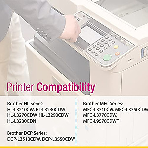 CS Compatible Toner Cartridge Replacement for Brother TN227 TN-227 TN227BK TN223 TN-223BK HL-L3210CW HL-L3290CDW HL-L3270CDW HL-L3230CDW MFC-L3710CW MFC-L3750CDW MFC-L3770CDW Toner (4-Pack)