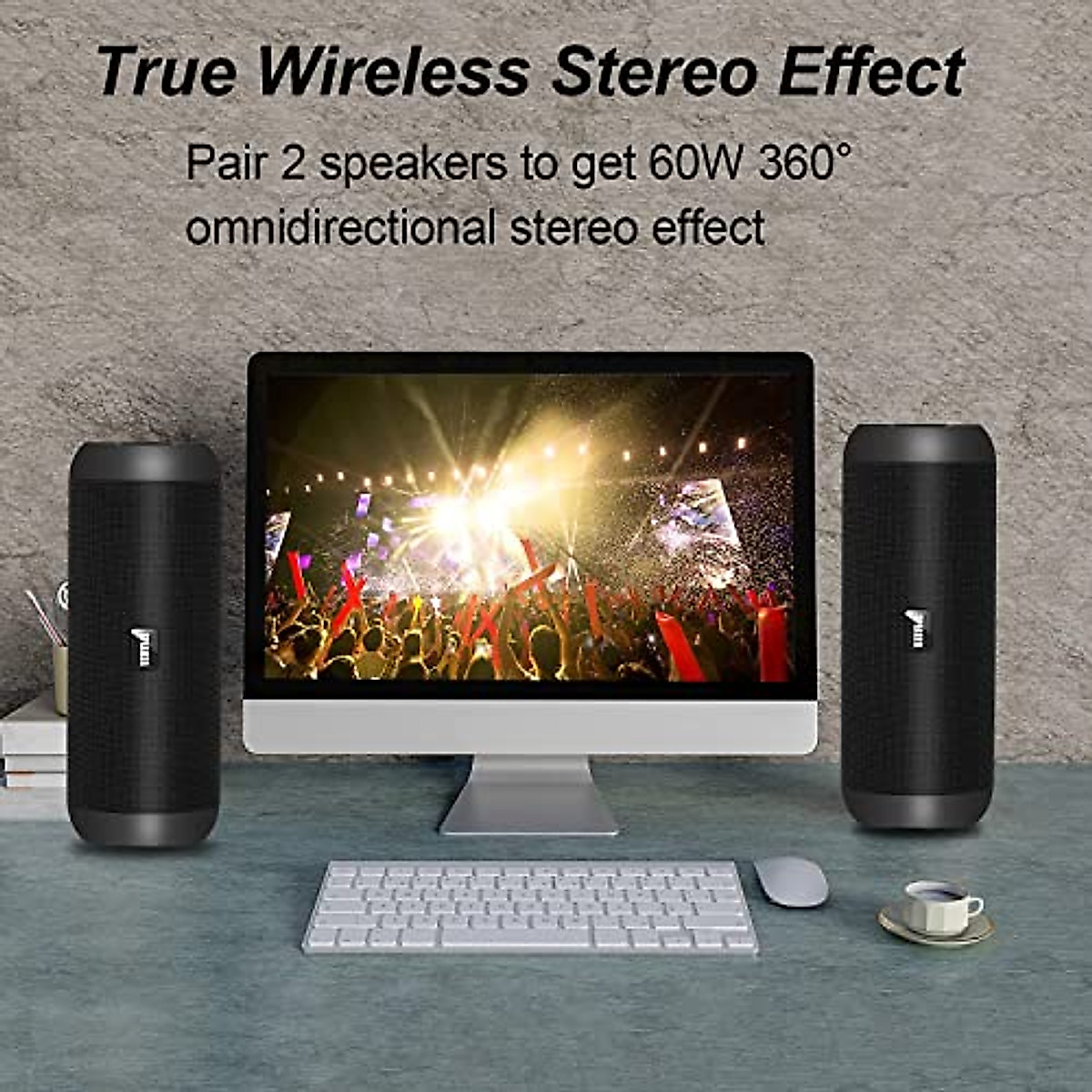 Bluetooth Speakers, 30W Portable Speaker Loud Stereo Sound, Rich Bass IP67 Waterproof, 30+ Hour Playtime, Built-in Mic, Wireless Speaker with TF, AUX, FM for Shower, Pool, Party, Travel, Outdoors