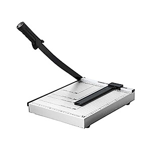 Paper Cutter for Cardstock Heavy Duty 12 inch, 12" Cut Length Guillotine Paper Trimmer for Cardstock Metal Base, 12 Sheets Capacity, for Home Office Classroom School