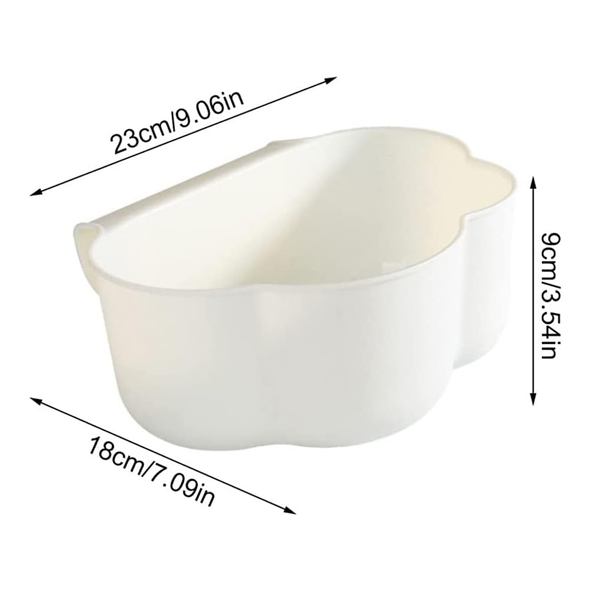 Unomor Hanging Cloud-Shaped Kitchen Trash Can for Cabinet Door, White Kitchen Waste Bin for Food Scraps and Vegetable Peels, Space-Saving Storage Solution, Perfect for Kitchen, Bathroom, or Bedroom