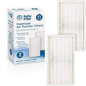 Fette Filter - 2 True HEPA Filters Compatible with 3M Filtrete F1 Replacement Filter for Purifier FAP-C01-F1,FAP-T02-F1, FAP-C01BA-G1, FAP-T02WA-G1, FAP-ST02W FAP-ST02N Compare to Part # FAPF-F1-A F1