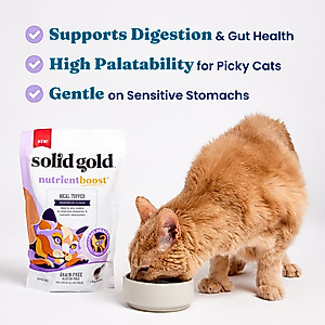 Solid Gold NutrientBoost Meal Topper for Cats - High Protein Crunchy Cat Treats Rich in Vitamins Minerals and Amino Acids - 1 Pound