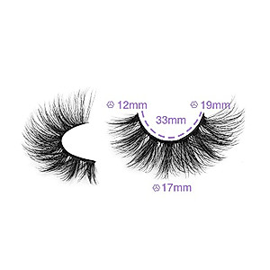 wiwoseo False Eyelashes Natural Wispy Fluffy Cat Eye Lashes 16MM Faux Mink Lashes Crossed Strip Eye Lashes 14 Pairs Pack