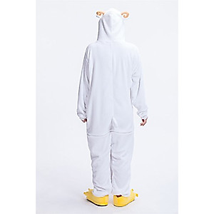 Sheep Kigurumi Cosplay Halloween Romper Soft Cozy Jumpsuit Costume L White