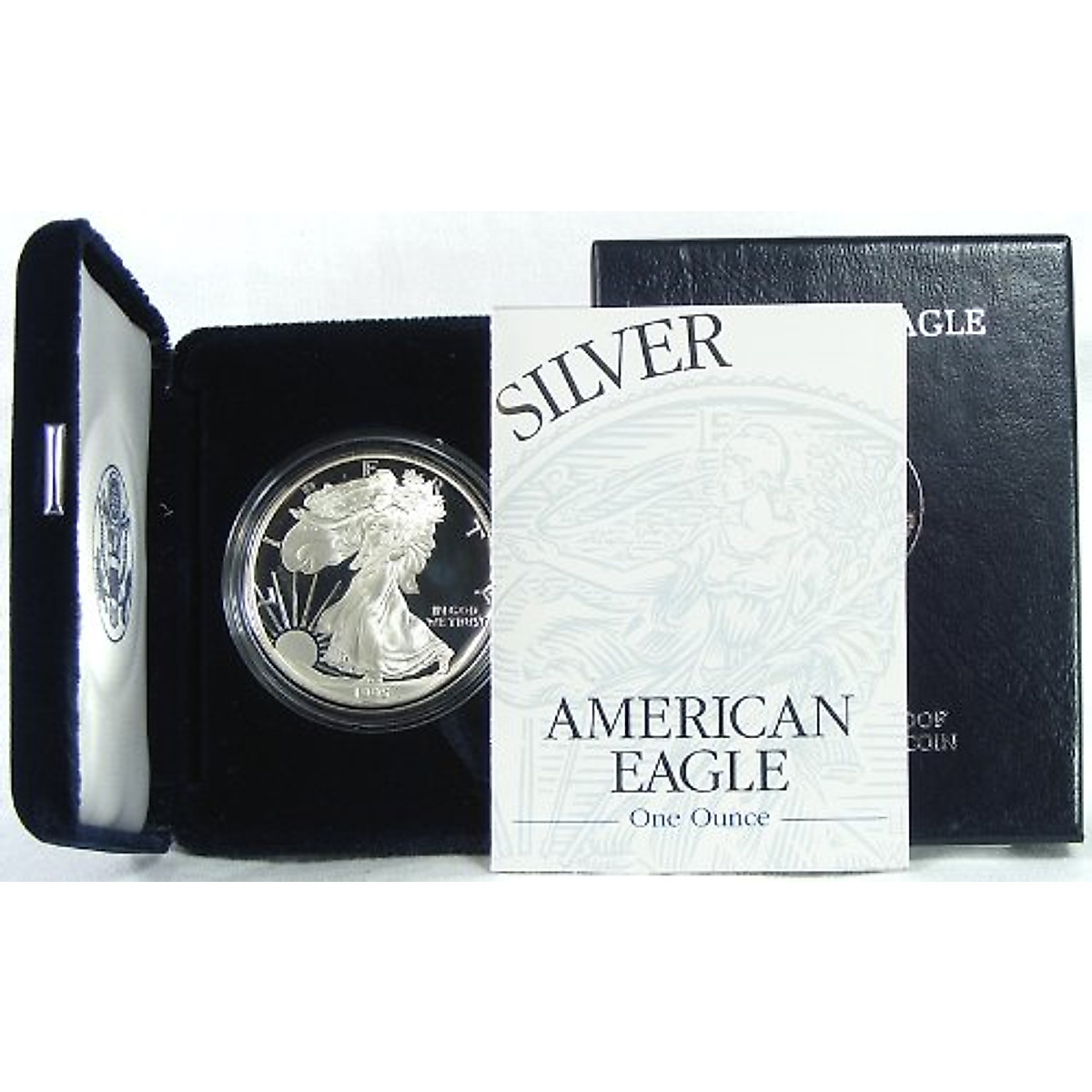 1995 Proof American Silver Eagle Dollar with Original Packaging