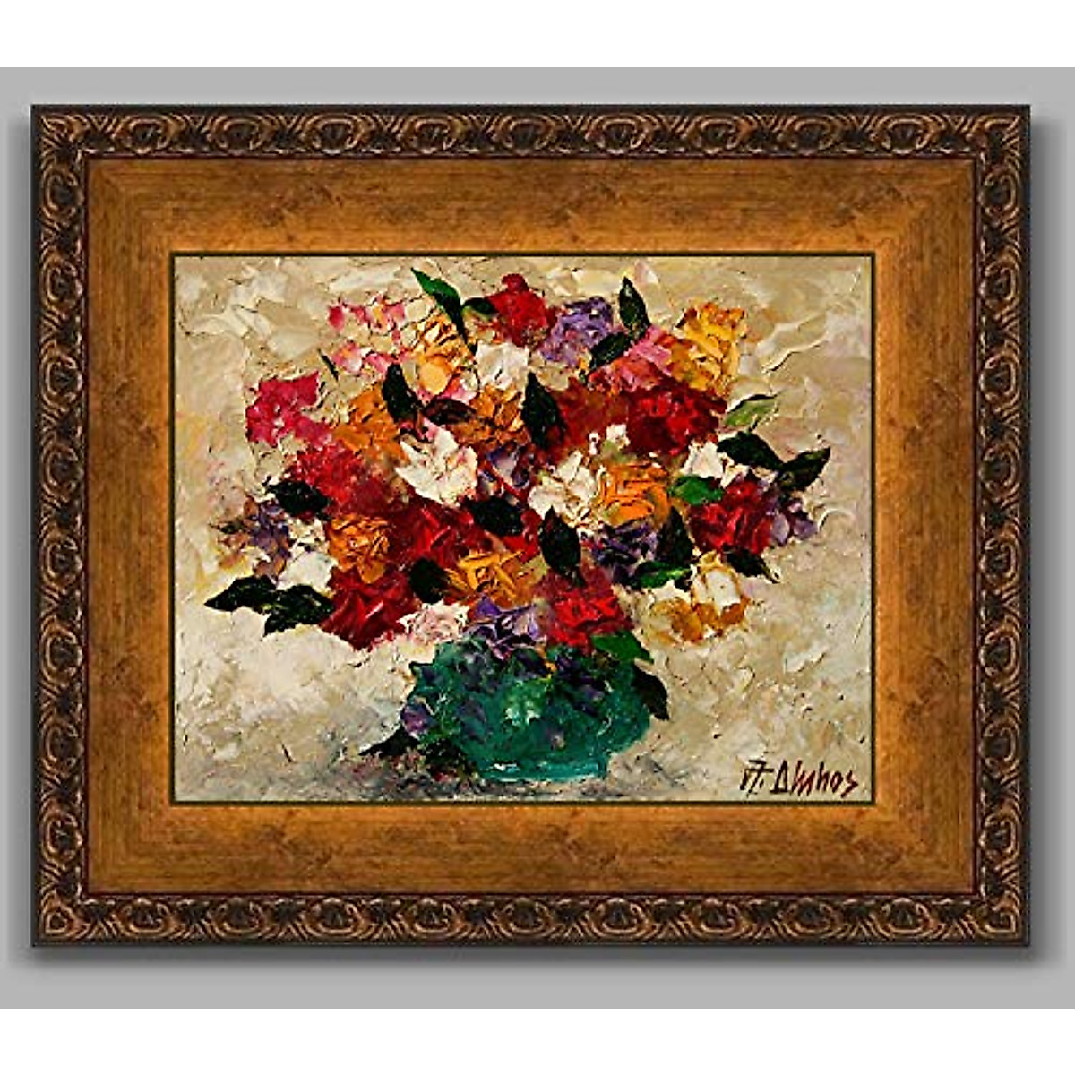 (SOLD) Romantic - rose flower still life by internationally renown painter Andre Dluhos