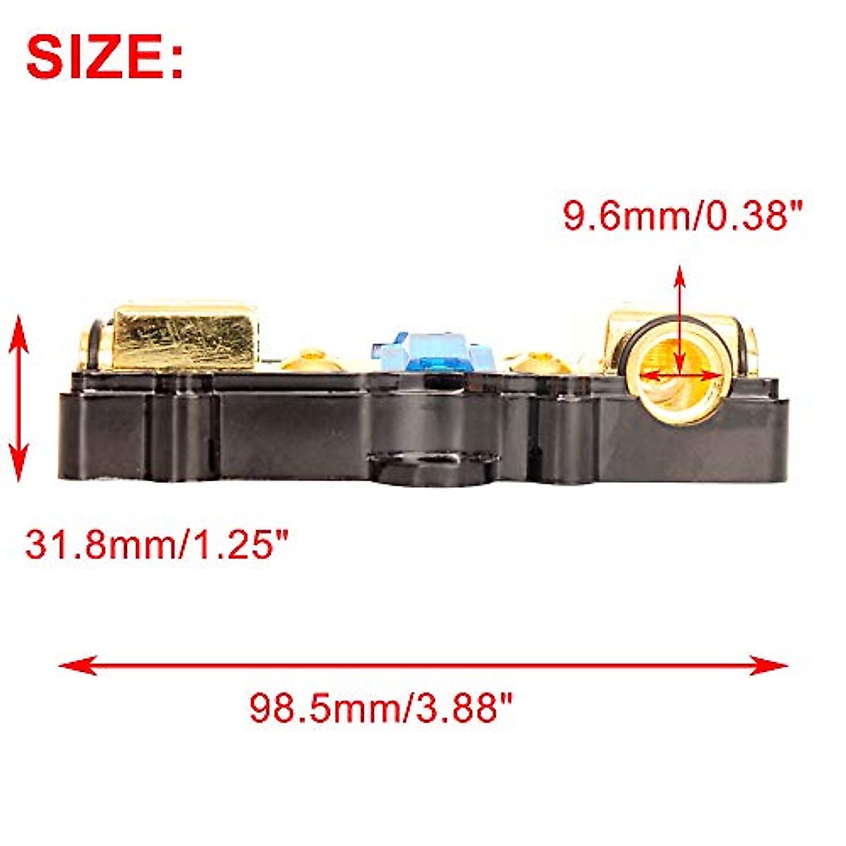 Car Stereo Audio Inline Fuse Holder Distribution Block Car Audio Fuse Holder Distribution Block 0 2 4 AWG in 4 6 8 Gauge Out