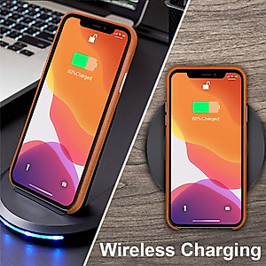 TOOVREN iPhone 11 Case iPhone 11 Leather Case Genuine Protective Ultra Thin Slim Shockproof Anti-Scratch Vintage Phone Case Hard Back Cover for Apple iPhone 11 6.1 inch 2019 Brown