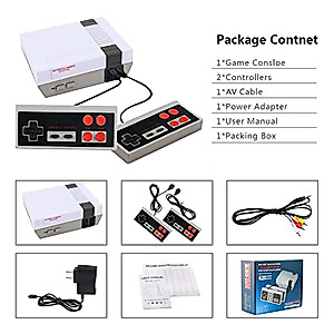 Retro Game Console Mini Classic Game System Built-in 620 Classic Video Games Plug and Play TV Games with 2X 4 Classic Edition Controller for Kids and Adults AV Output
