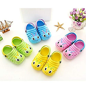TMEOG Baby Sandals, Boys Girls Sandals Clogs Cute Caterpillar Slip On Lightweight Kid's Beach Slipper (Fruit Green, 2_years)
