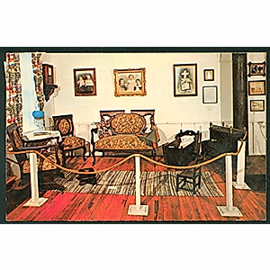 Grandma Moses Schoolhouse Eagle Bridge New York Interior Parlor Vintage Postcard