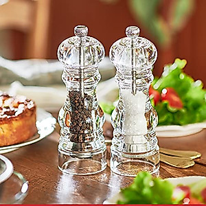 Peugeot - Nancy Manual Pepper Mill - Transparent Adjustable Grinder - Acrylic, Clear, 15 inches