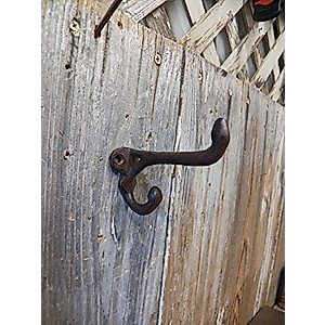 Coat Hat Hooks Cast Iron Lot Set of 12 Double Hook 3.25" Antique Vintage Style