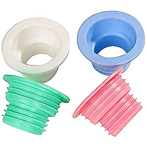 Goeielewe 4PCS Drain Pipe Hose Silicone Plug Sewer Seal Ring Washing Machine Sealing Plug for Bathroom Kitchen Cleaning Tools (Random Color)