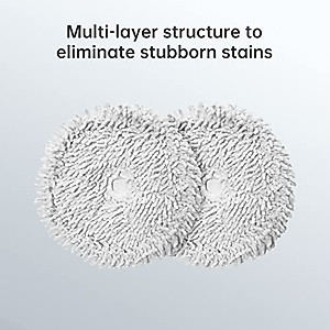 Dreametech W10 Mop Pads, Wet Mopping Pads Compatible with W10 Robot Vacuum, Replacement Mop Cloths for Mopping Floor(2PCS)