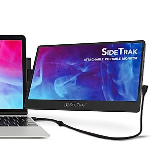 SideTrak Swivel 12.5” Attachable Portable Monitor for Mac FHD IPS Dual Screen with Kickstand | Compatible with All MacBook Pro & MacBook Air Laptops | Powered by USB-C or Thunderbolt