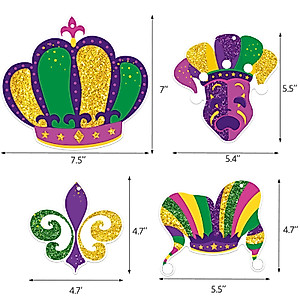 FANCY LAND Mardi Gras Hanging Decoration 30PCS Mardi Gras Swirls Ceiling Carnival Party Decoration