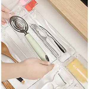 12 Piece Pantry Organization and Storage Bins - Seitop 2 Large Food Storage Organizer & 10 Pcs Clear Drawer Organizers, Removable Dividers Plastic Snack Organizer for Fridge Kitchen Cabinet