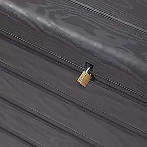 ALIDAM Deck Box Storage Box 70 Gallon Outdoor Deck Storage Box Chest Bench, Dark Gray Patio Deck Garden Furniture