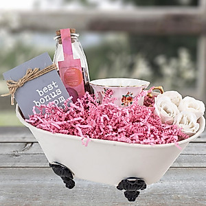 MagicWater Supply Crinkle Cut Paper Shred Filler (2 oz) for Gift Wrapping & Basket Filling - Light Pink