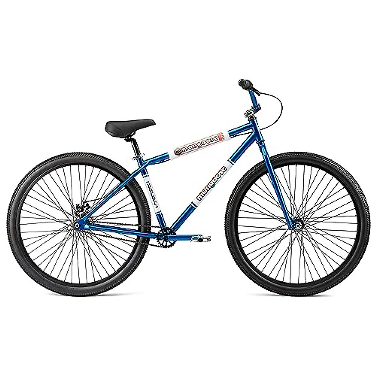 Mongoose Hooligan Mens and Womens BMX Bike, 29x2.3-Inch Wheels, Durable Steel Frame, Single Speed, Disc Brakes, Blue