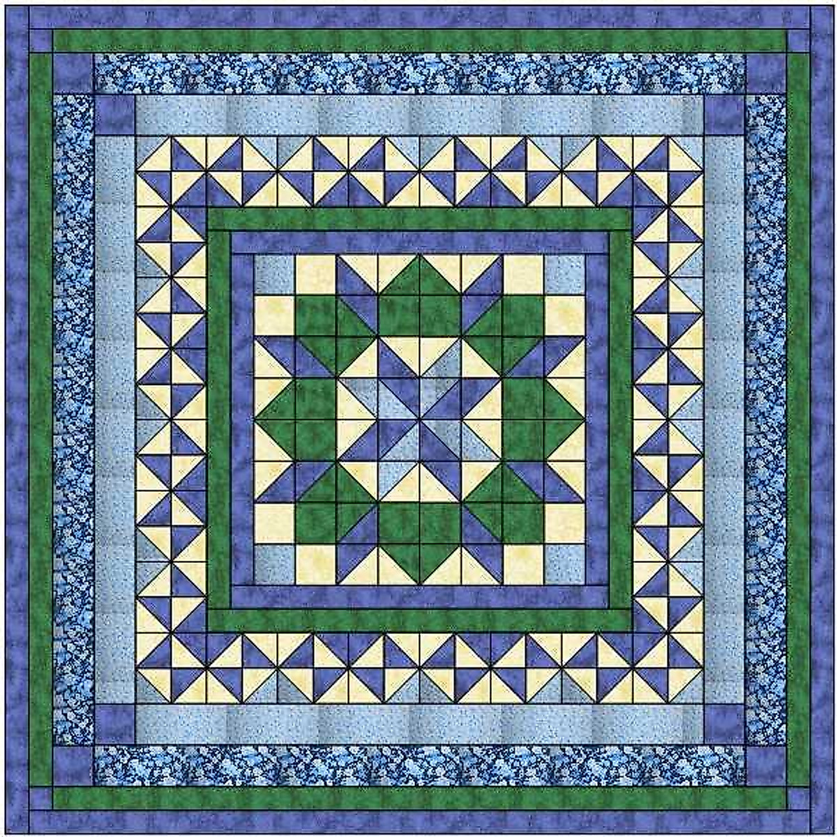 Quilt Kit Twinkling Bluebells/Precut Ready to Sew