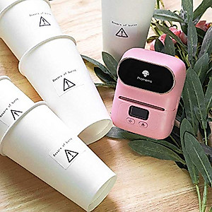 Phomemo M110 Bluetooth Label Maker with 3 Rolls 1.57"x1.18"(40x30mm) Thermal Labels- Thermal Label Maker Printer Apply to Labeling, Office, Cable, Retail, Barcode, Compatible with Android & iOS