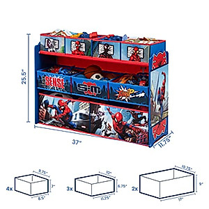 Marvel Spider-Man Deluxe 9 Bin Design and Store Toy Organizer by Delta Children