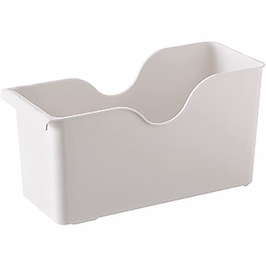 LEAYAN Under Sink Storage Rack, Under Bathroom Cabinet Sliding Storage Basket Organizer Kitchen Under Sink Shelf Organizer Under Sink Rack Shelf, White 40x16.5x23.2cm