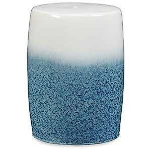 Signature Design by Ashley Ikegrove Coastal Indoor & Outdoor Accent Stool, Blue & White