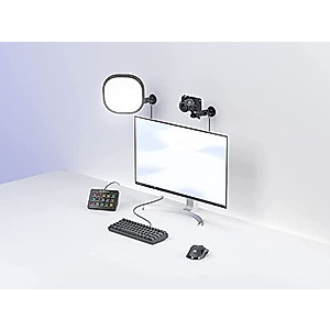 Elgato Wall Mount - Horizontal Articulated Arm with 1/4 Inch Thread for Easy Mounting and Adjusting of Lights, Cameras, and Microphones, Perfect for Streaming, Videoconferencing, Studios,Black