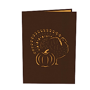 PopLife Autumn Turkey 3D Pop Up Card - Thanksgiving Greeting Card, Anniversary, Birthday Card, Thank You, Congratulations, Fall, Christmas Decoration - For Mom and Dad, for Wife and Husband, for