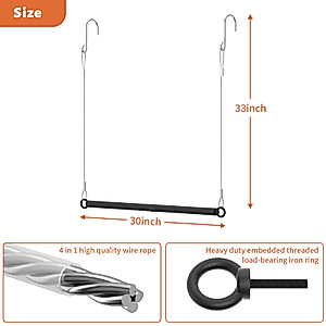 Qufiona Closet Hanging Rod 30 Inches - 1 1/4Inch Diameter Heavy Duty Closet Extender Hanging Rod - Space Saving Hanging Closet Rod for Clothes, Dorm Closet, Nursery Closet...