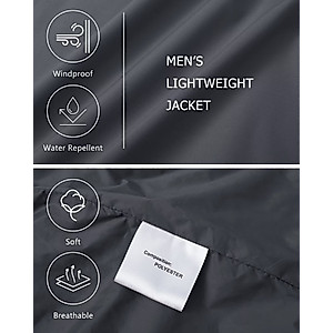 KEFITEVD Men's Windproof Bomber Jackets Varsity Jacket Men Classic Fit Bomber Jackets Men Military Windbreakers Work Jackets for Men