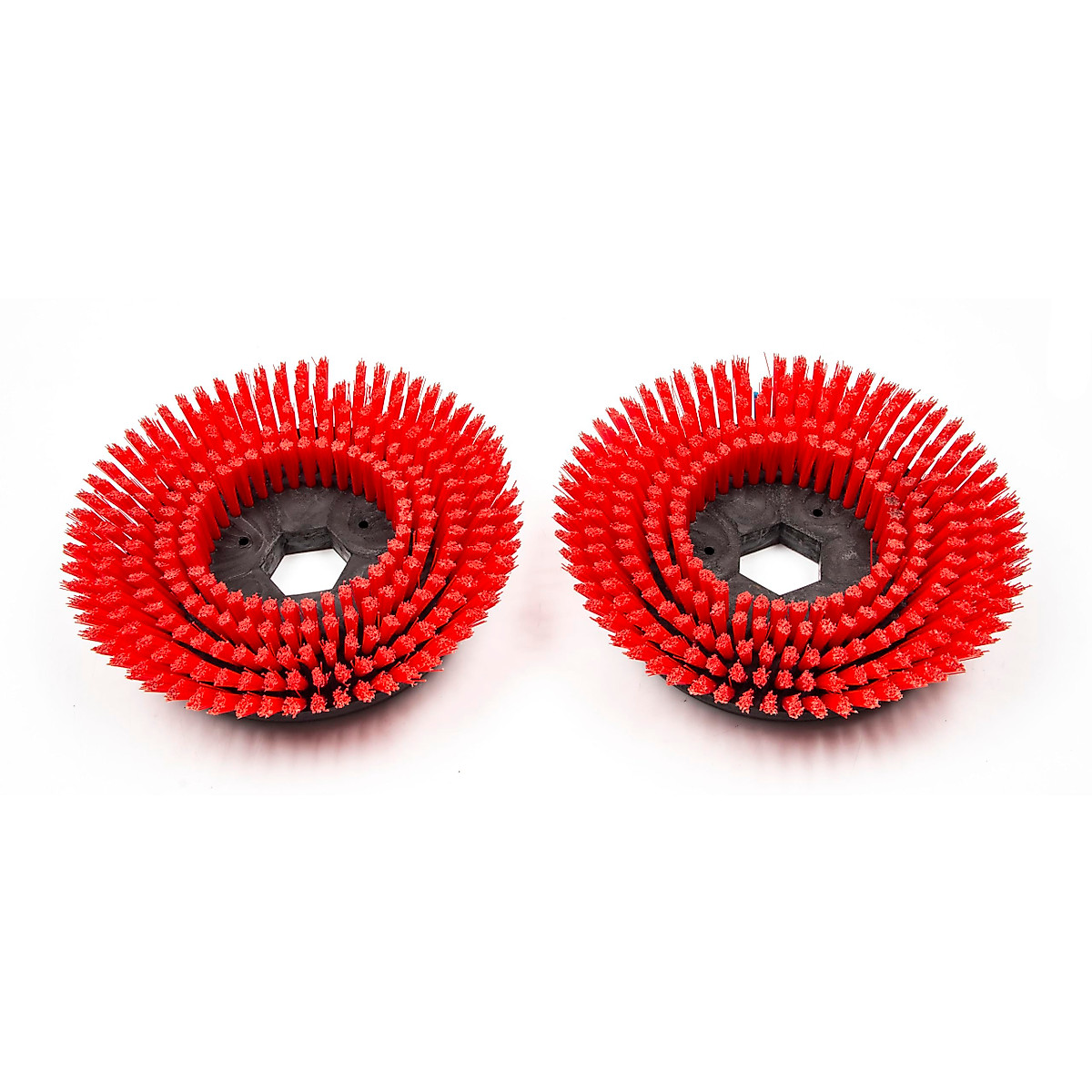 8.7" Rotary Brush with Bristles for SANITMAX SM430 Floor Scrubber Machines, Polypropylene, Red (Pack of 2)