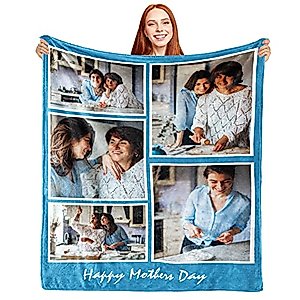 ShineSand Custom Blanket with Photo, Picture Blanket Personalized with Name Text,Customized Funny Blanket,Fleece Throw Blanket for Bed Couch Travel…